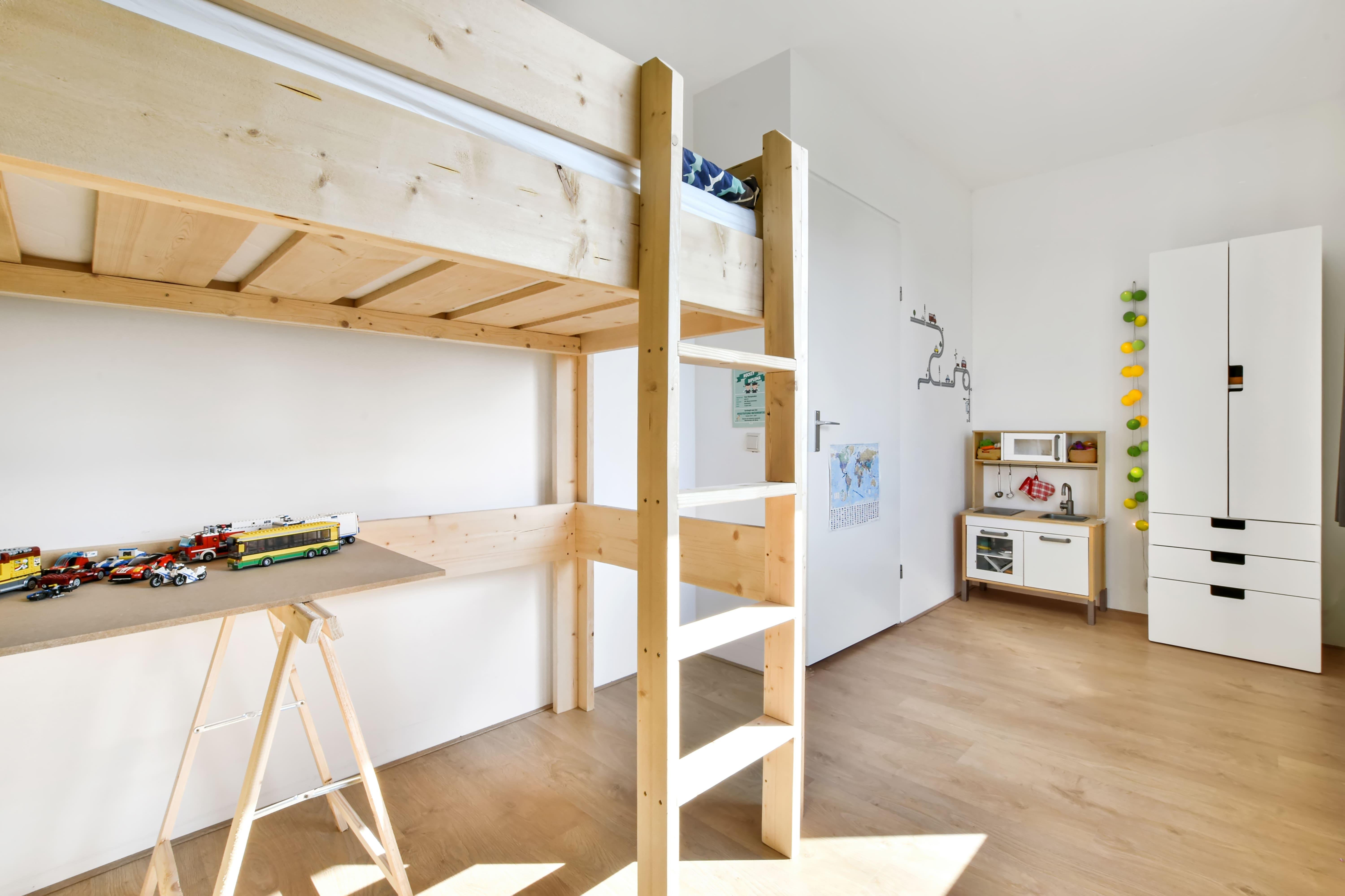 Space-Saving Bunk Beds with Easy Access Ladders