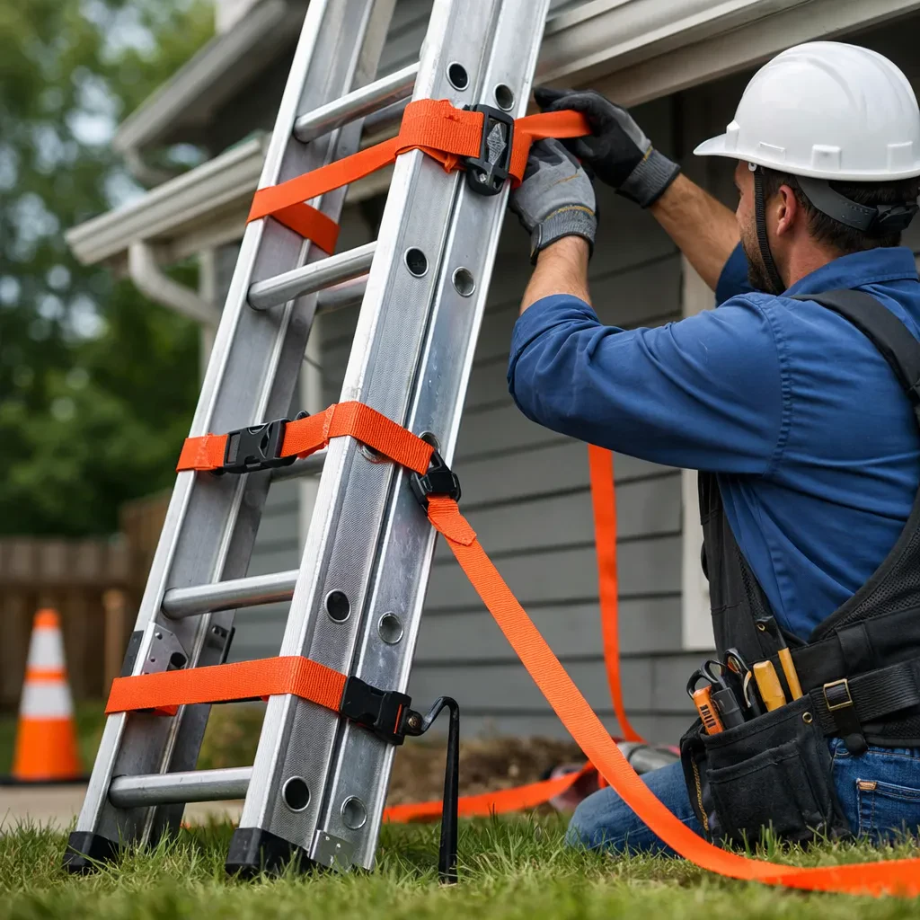 Top Ladder Stabilizing Straps for Safety and Support