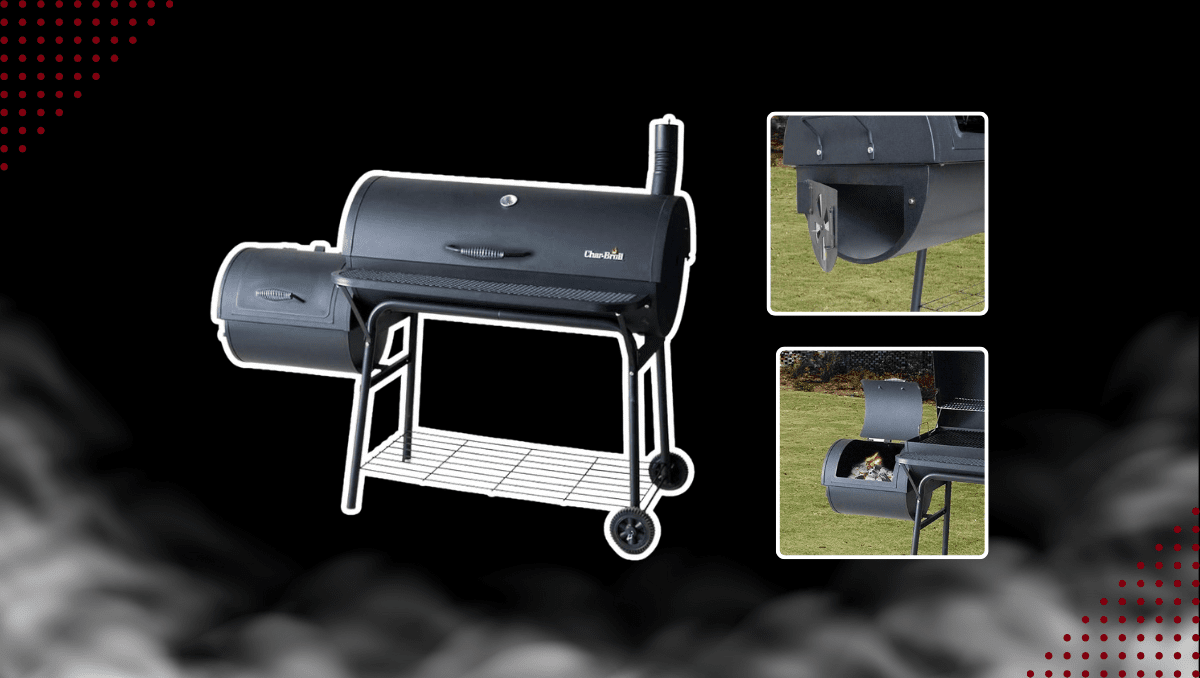 Char-Broil American Gourmet Deluxe Offset Smoker – 3-in-1 Smoker ...
