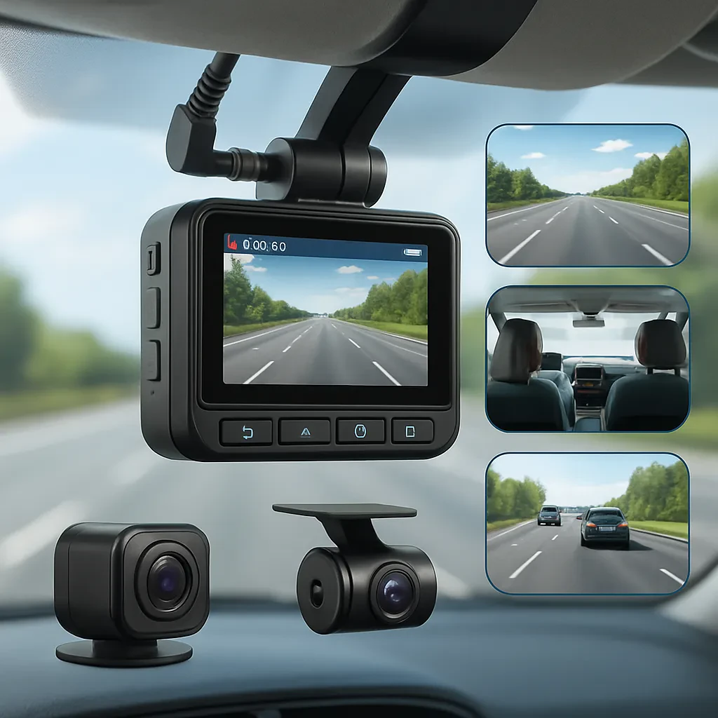 Triple Channel Dash Cam: Capture Every Angle!