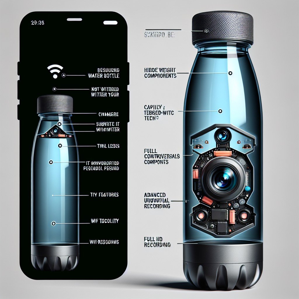 HydroGuard HD: WiFi Spy Camera Water Bottle - Unleash Covert Surveillance!