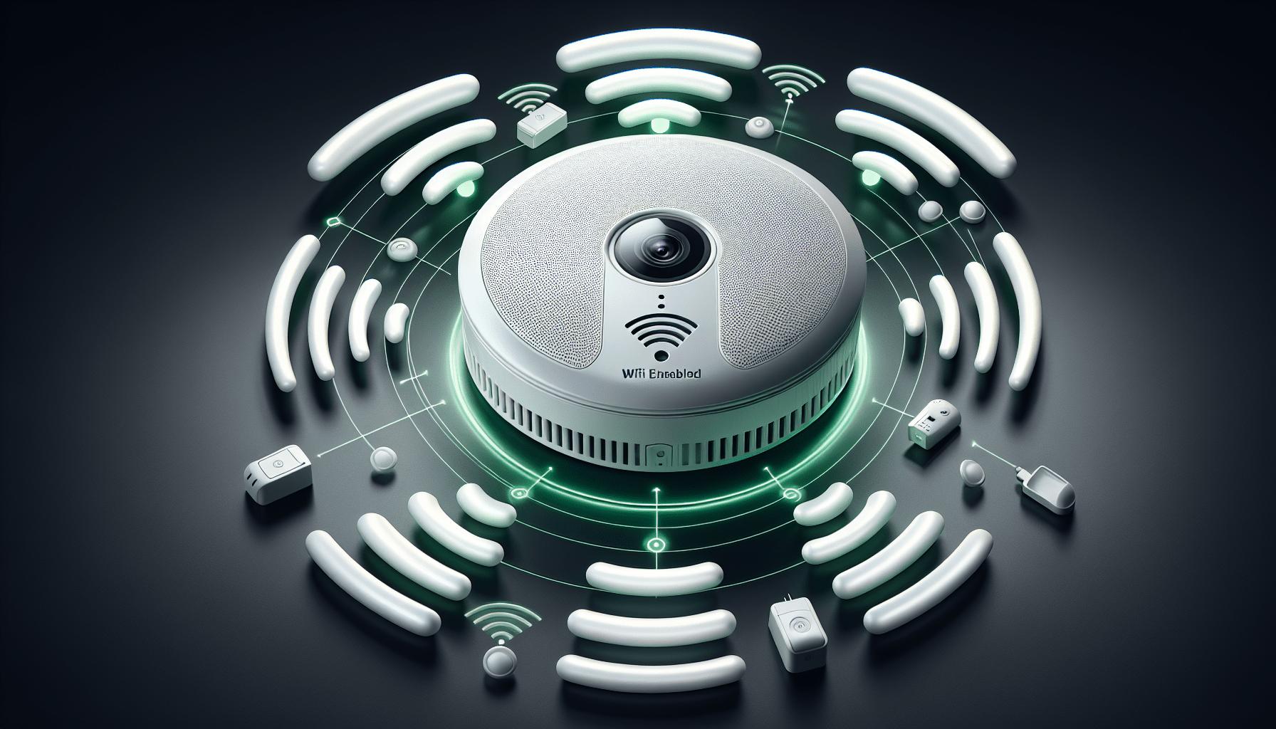 WiFi Night Vision Smoke Detector Spy Camera