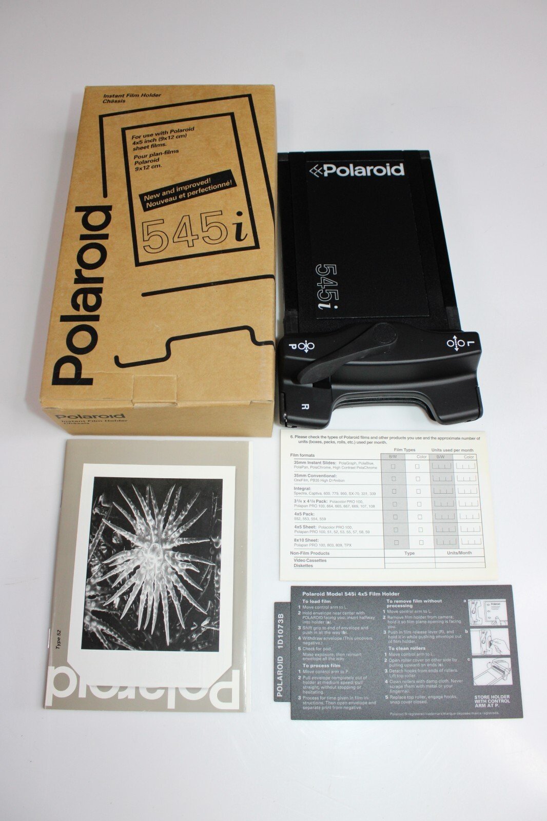 Polaroid 545i Instant Film Holder for 4x5 Cameras
