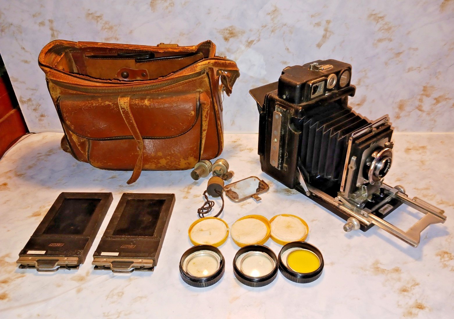 Vintage Busch Pressman Model C Camera Bundle Deal