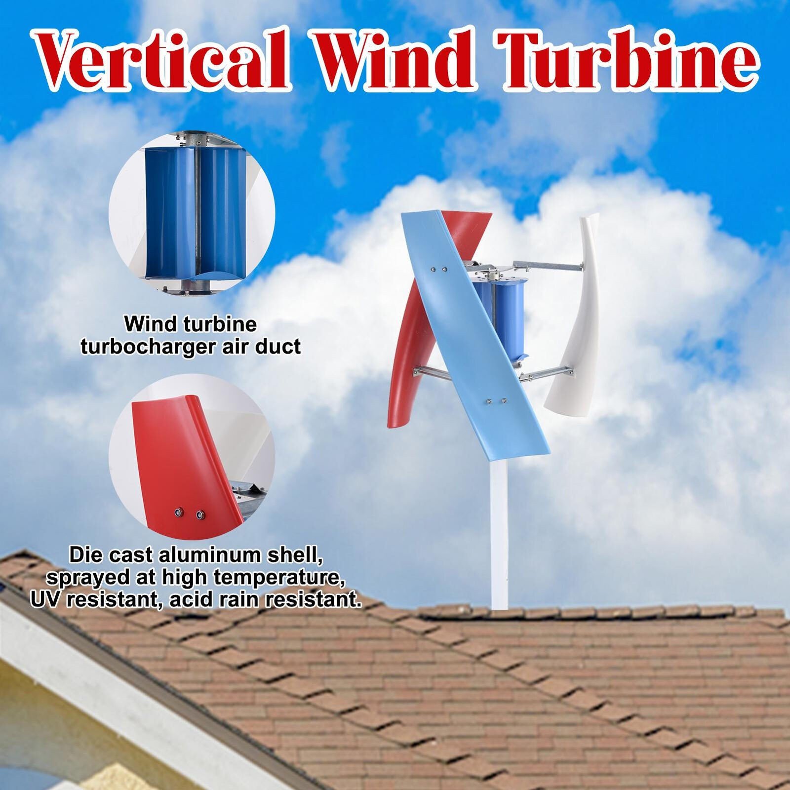 Power Your Home with 3000W Vertical Wind Turbine