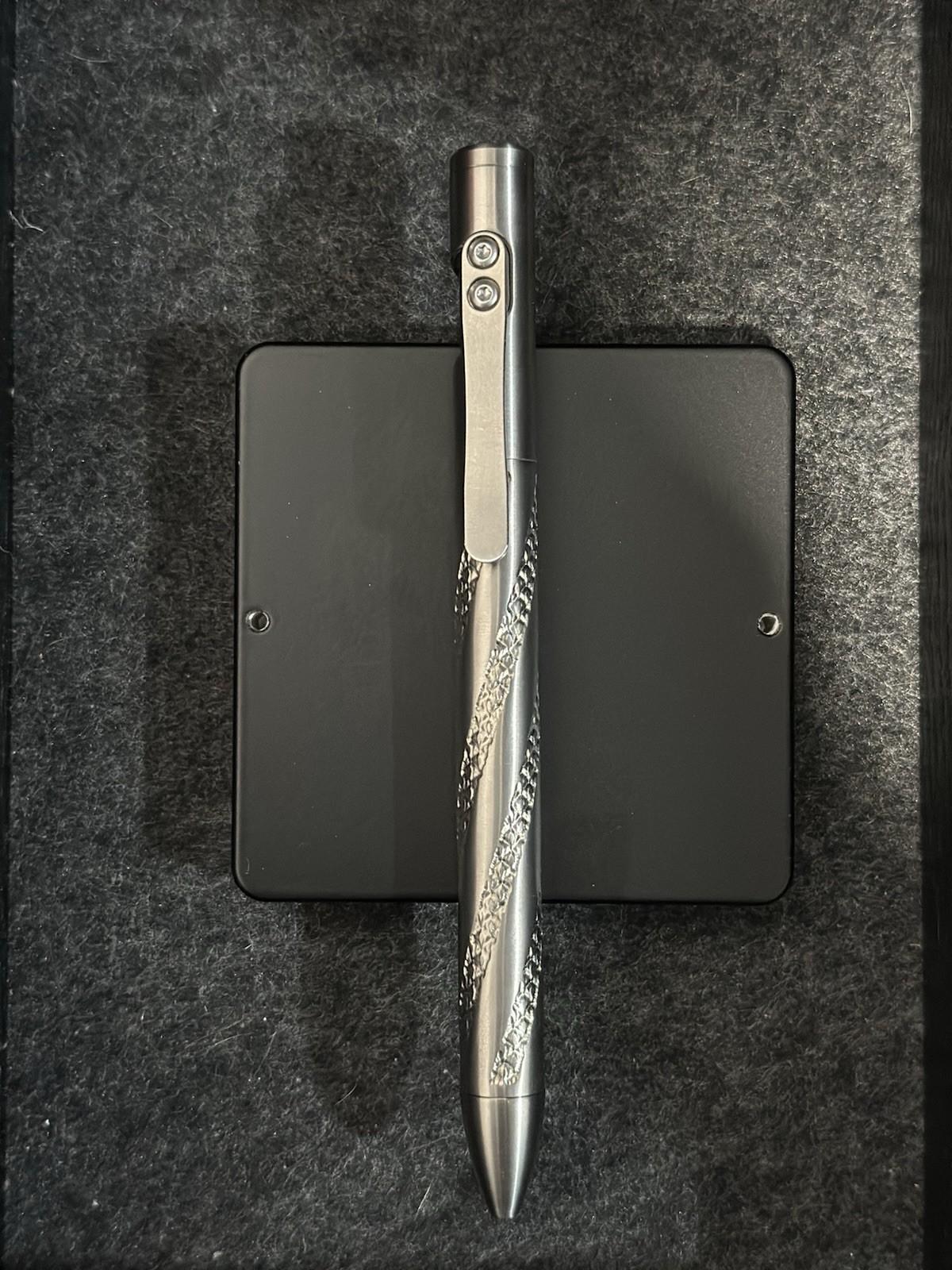 Focus Works EDC Spiral Dragon Titanium Pen