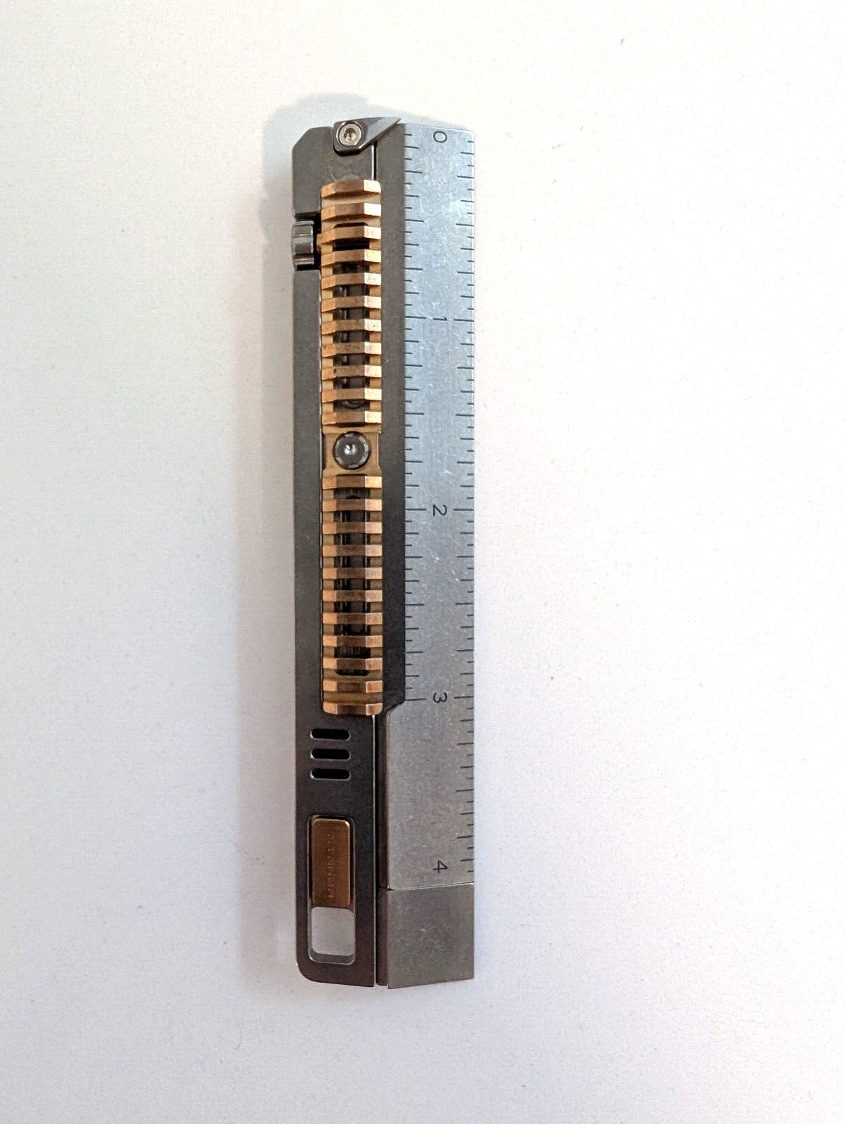 Portable Titanium EDC Ruler & Fidget Tool