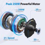 K820 250W Electric Bike – 40 Miles Range