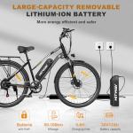 HITWAY 28" Electric Bike with Removable Battery