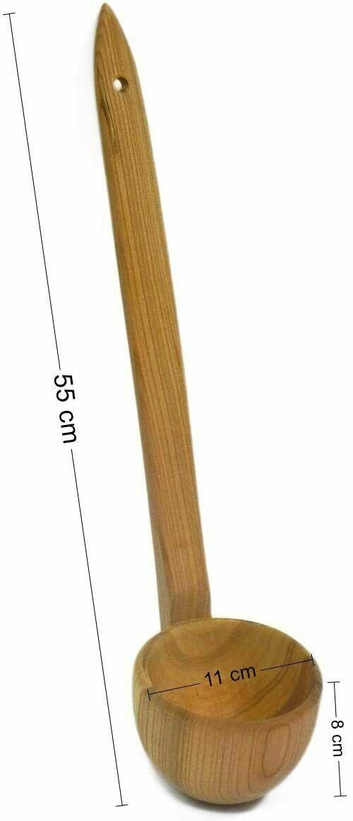 Wooden Ladle for Kitchen and Sauna - 55 cm