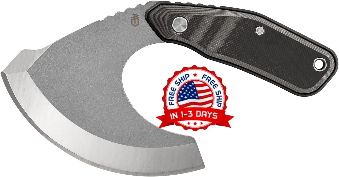 Downwind Ulu Knife with Sheath for Easy Hunting