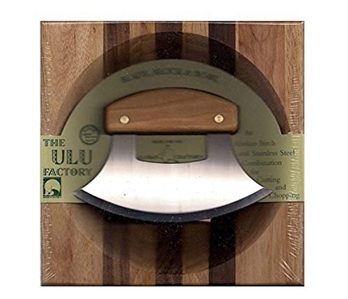8” Ulu Knife with Bowl & Birch Handle