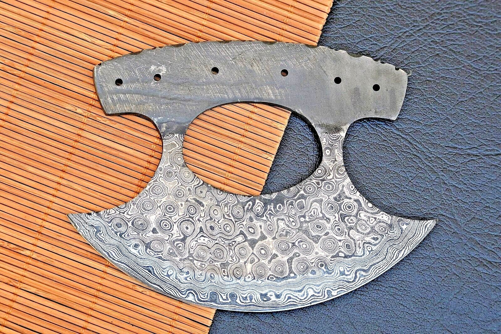 Premium Handmade Damascus Ulu Knife Blade 2516