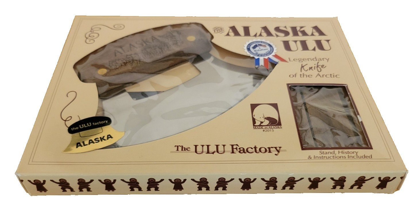 Authentic Alaska ULU Knife with Stand & History