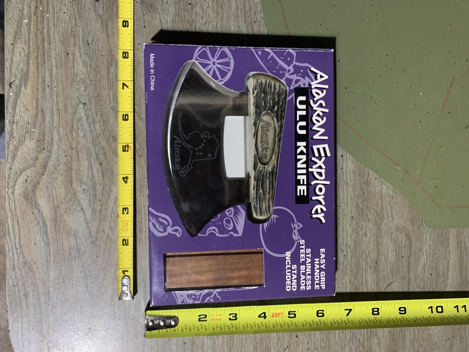 Alaska Eskimo Ulu Knife with Wood Stand