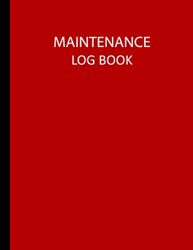 8.5x11 Maintenance Log Book - Red Cover