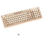 COVEVA Retro Wireless Bluetooth Keyboard - Milk Tea