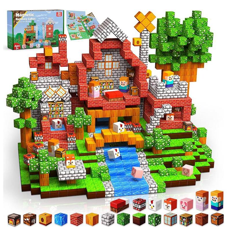 Minecraft Magnetic Building Blocks Stacking Set Fun