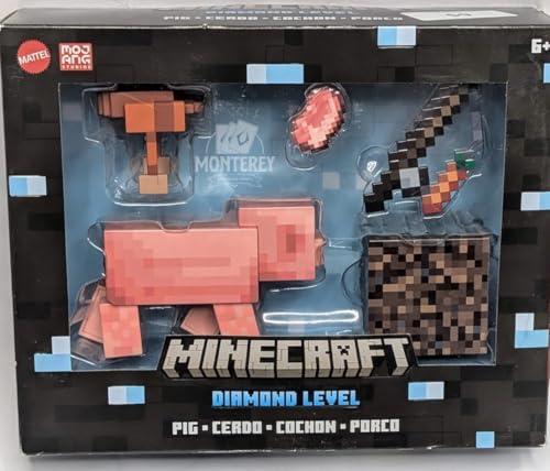 Cute Minecraft Diamond Sheep Figure with Accessories