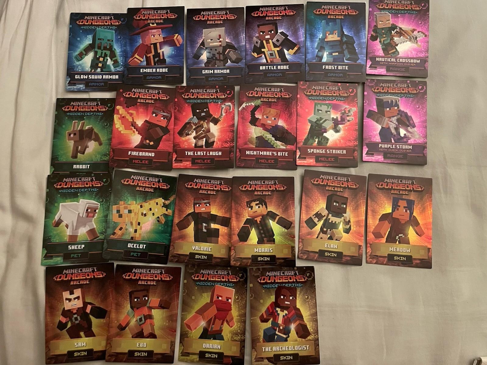 Minecraft Dungeons Rare Foil Card Set - Collectible Fun!