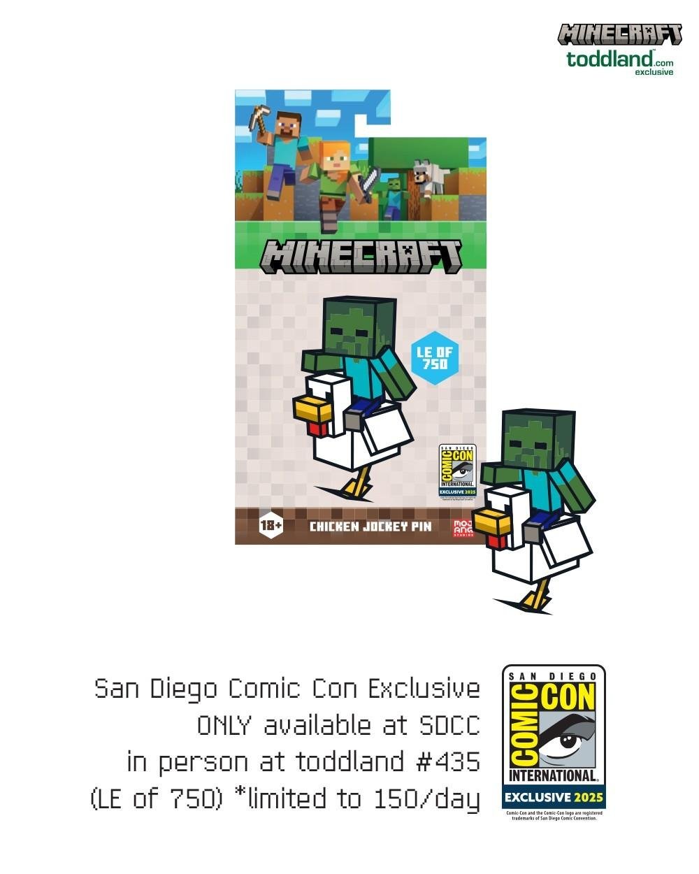 Rare Minecraft Chicken Jockey Pin - Limited Edition