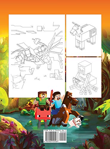 Exploring Minecraft: 100 Fun Kids Coloring Pages