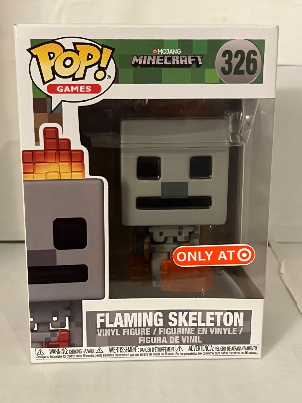 Rare Funko Pop! Minecraft Flaming Skeleton #326
