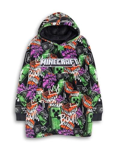Cozy Minecraft Creeper Hoodie Blanket for Kids