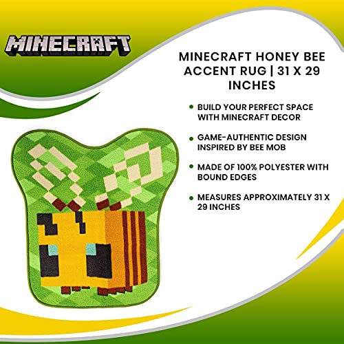 Minecraft Honey Bee Accent Rug | 31x29 Inches