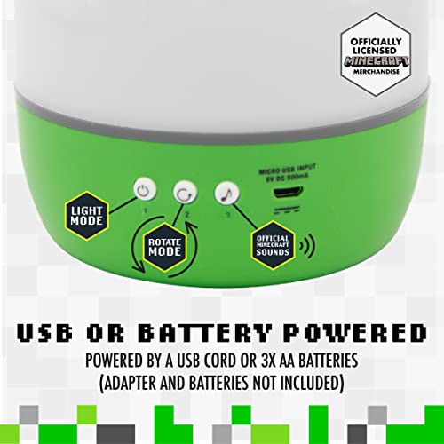 Minecraft Creeper & Steve Night Light Projector