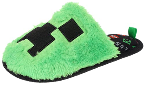 Creeper Green Plush Minecraft Slippers for Kids