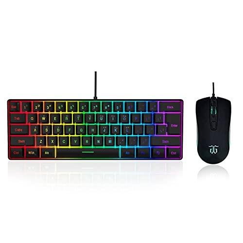 Mini RGB Gaming Keyboard & Mouse Set for Minecraft