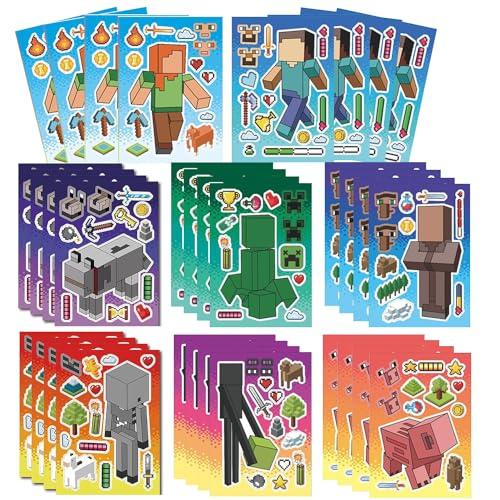 16 Fun Minecraft Kids Stickers Set