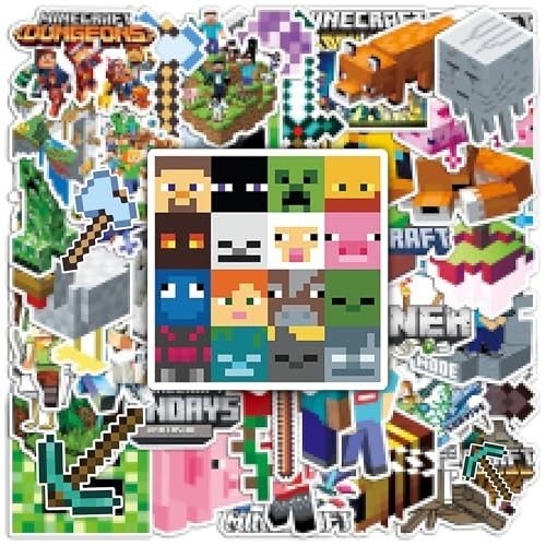 Pixel Adventure Vinyl Stickers for Water Bottles