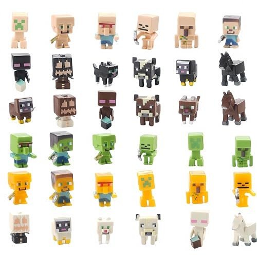 36-Piece Minecraft Mini Miner Action Figures Set