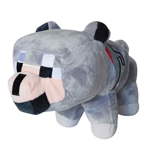 Cute Minecraft Wolf Plush Toy - Soft & Snuggly