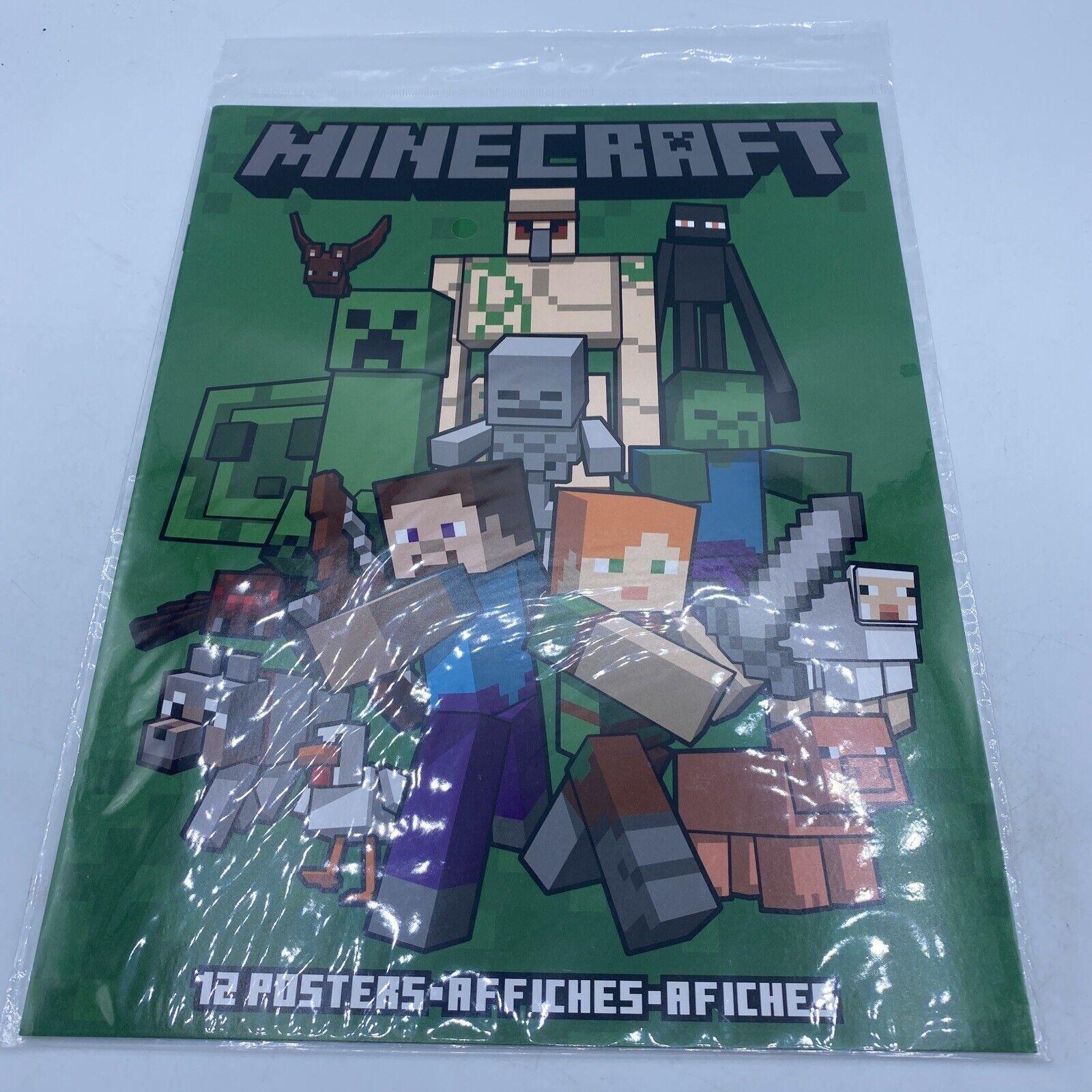 Trendy Minecraft Poster Set - 12 Stylish Sheets