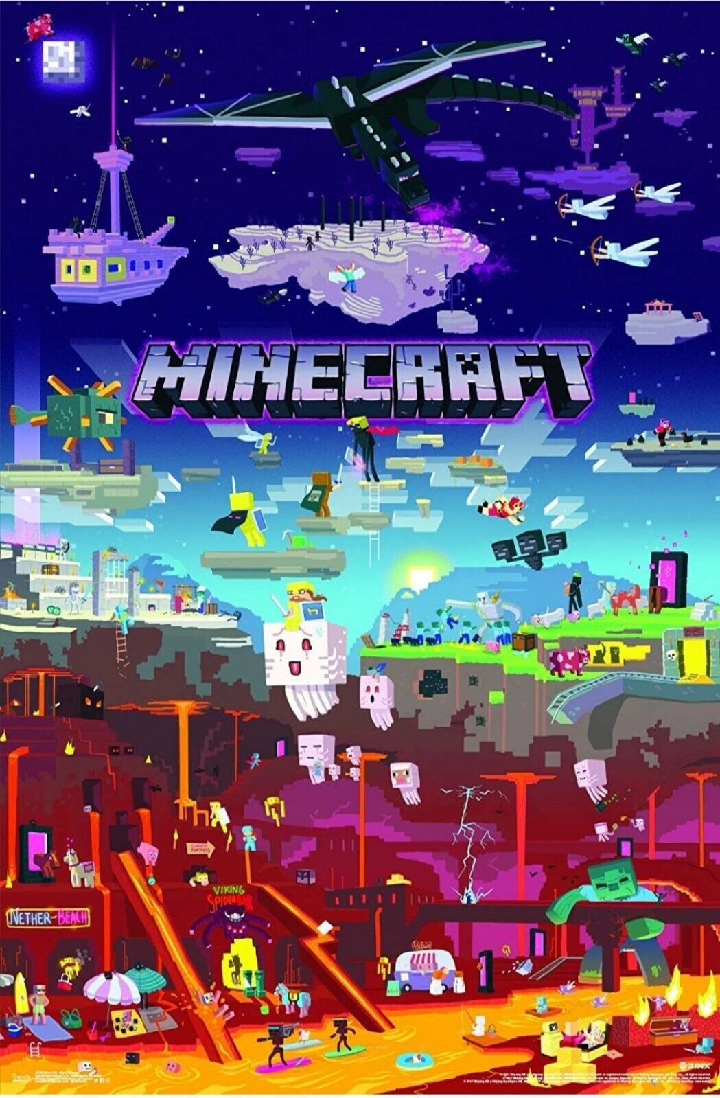 Explore Minecraft with a Massive 24x36 Poster