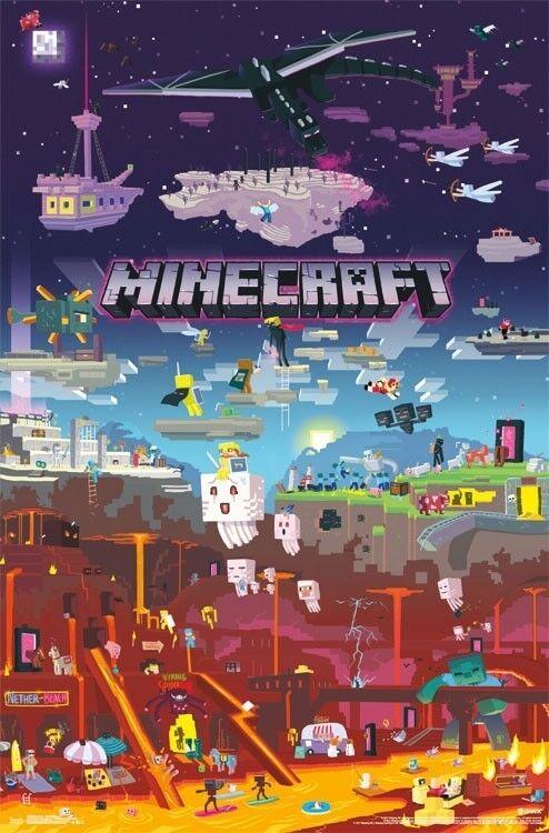 Explore Minecraft with World Beyond Poster - 22”x34”