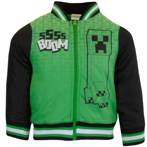 Cool Boys' Green Minecraft Bomber Jacket, Size 8