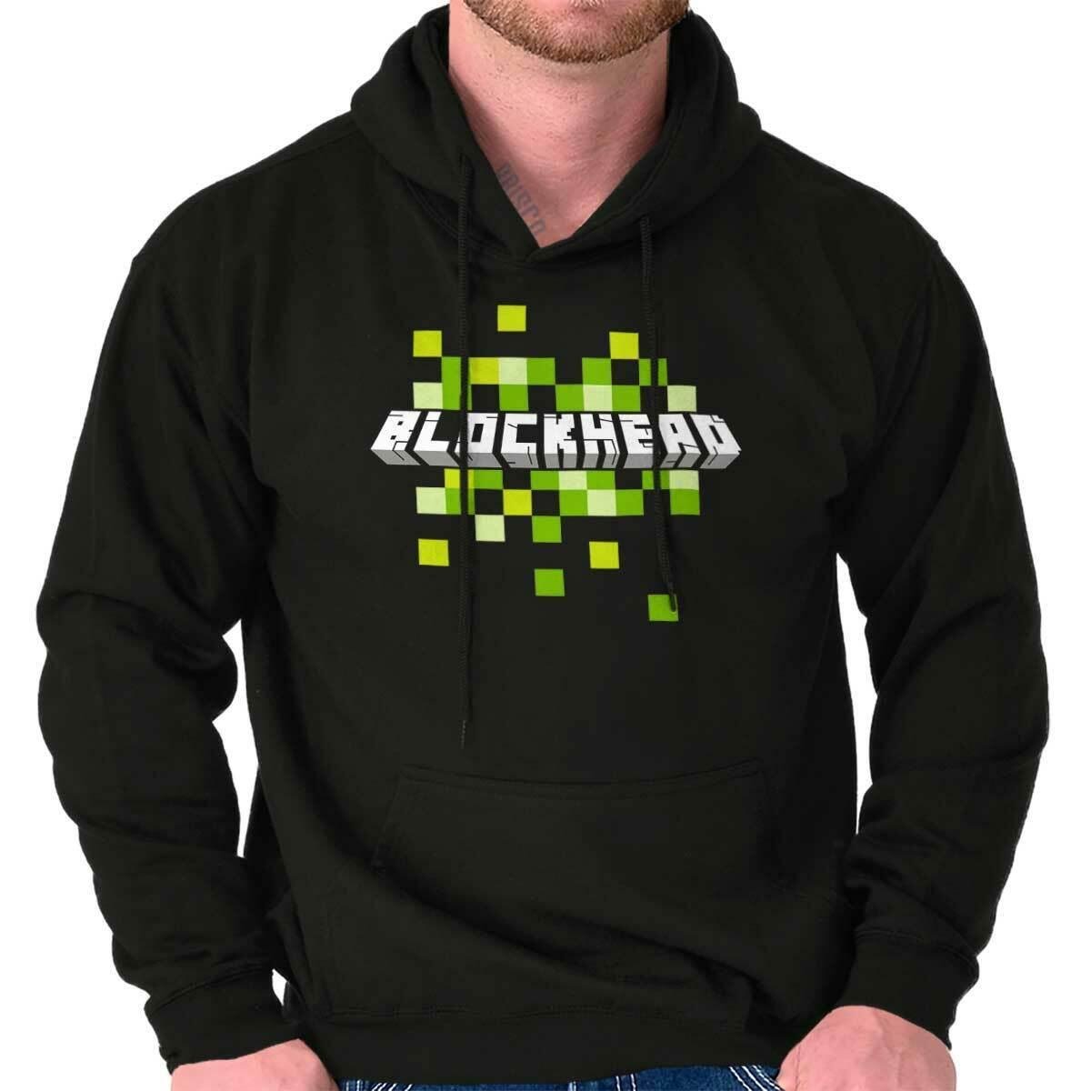 Funny Minecraft Blockhead Pun Hoodie for Gamers