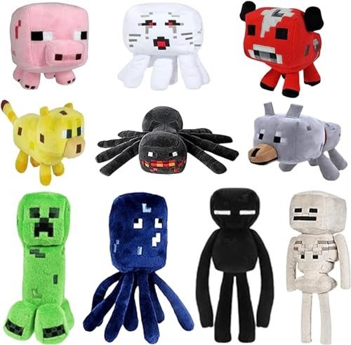 Fun Minecraft Plush Toy Set - 10 Unique Characters