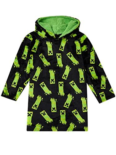 Cozy Minecraft Creeper Fleece Hoodie Blanket