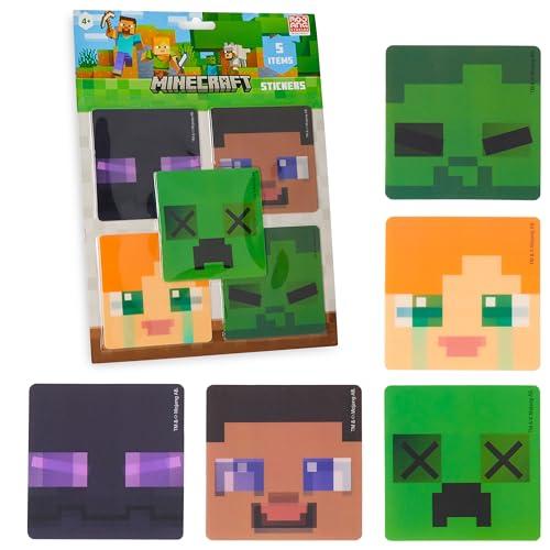 Cool Minecraft 3D Lenticular Stickers – Set of 5