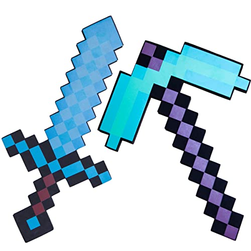 Minecraft Pickaxe & Sword Toy Set for Kids