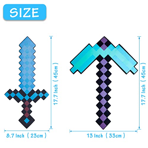 Minecraft Pickaxe & Sword Toy Set for Kids