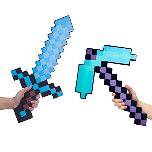 Minecraft Pickaxe & Sword Toy Set for Kids