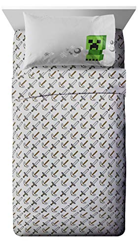 Minecraft Chibi Twin Bed Set: Comforter & Sheets