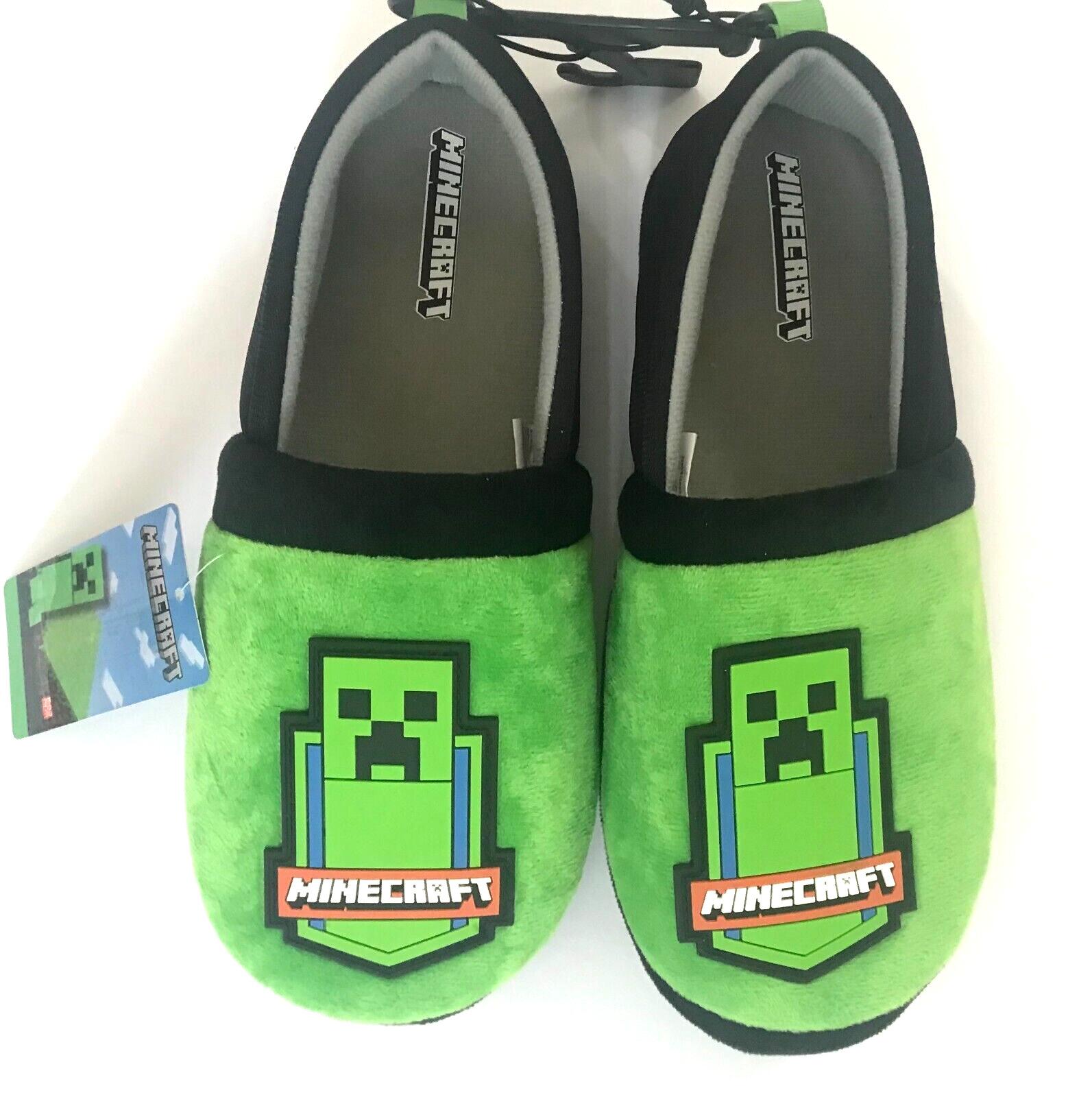 Cozy Minecraft Creeper Slip-On Slippers for Kids