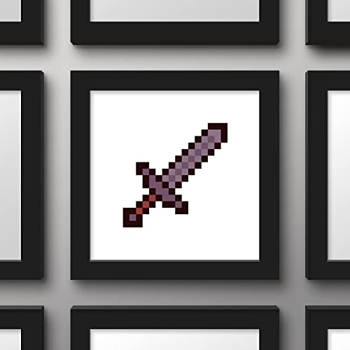 Minecraft Iron Sword Wall Art - Framed Poster Decor